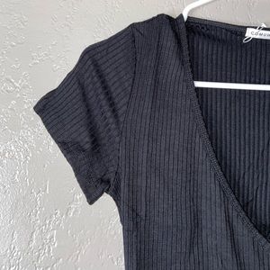 Tops | Ribbed Surplice Tee | Poshmark